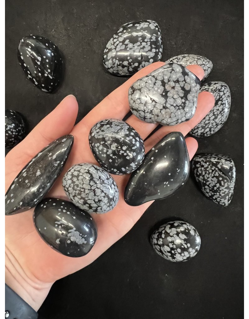 Snowflake Obsidian Tumbled Stones, Grade A, 2 Sizes Available, Purchase ...