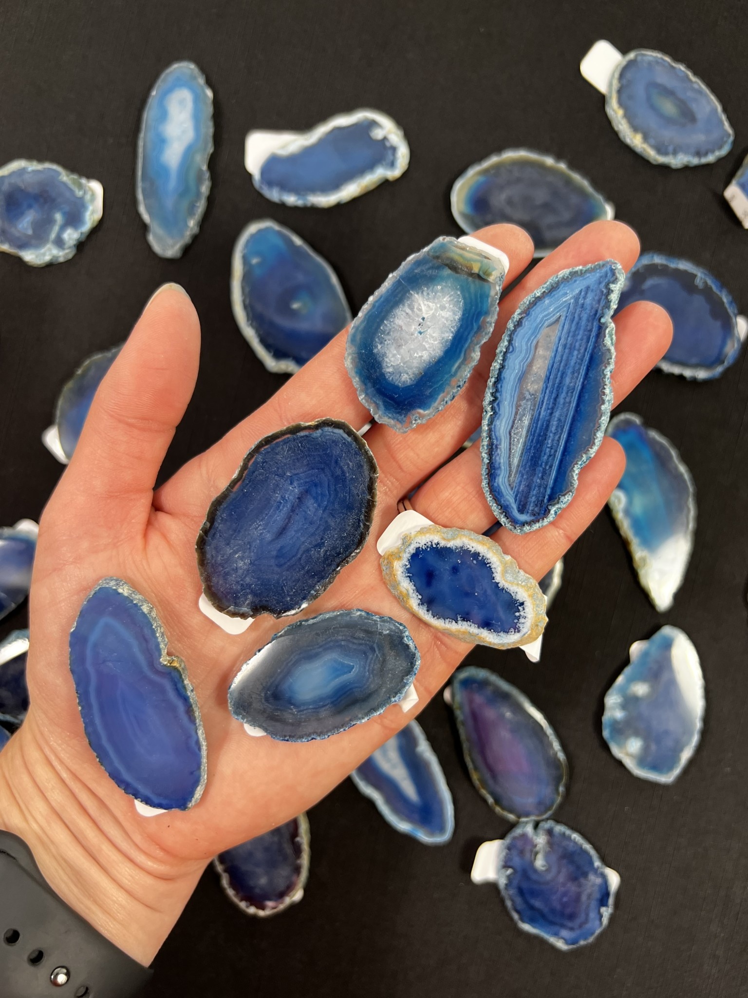 Agate Slice Size #00 Blue - The Raw Rock Shop Inc.
