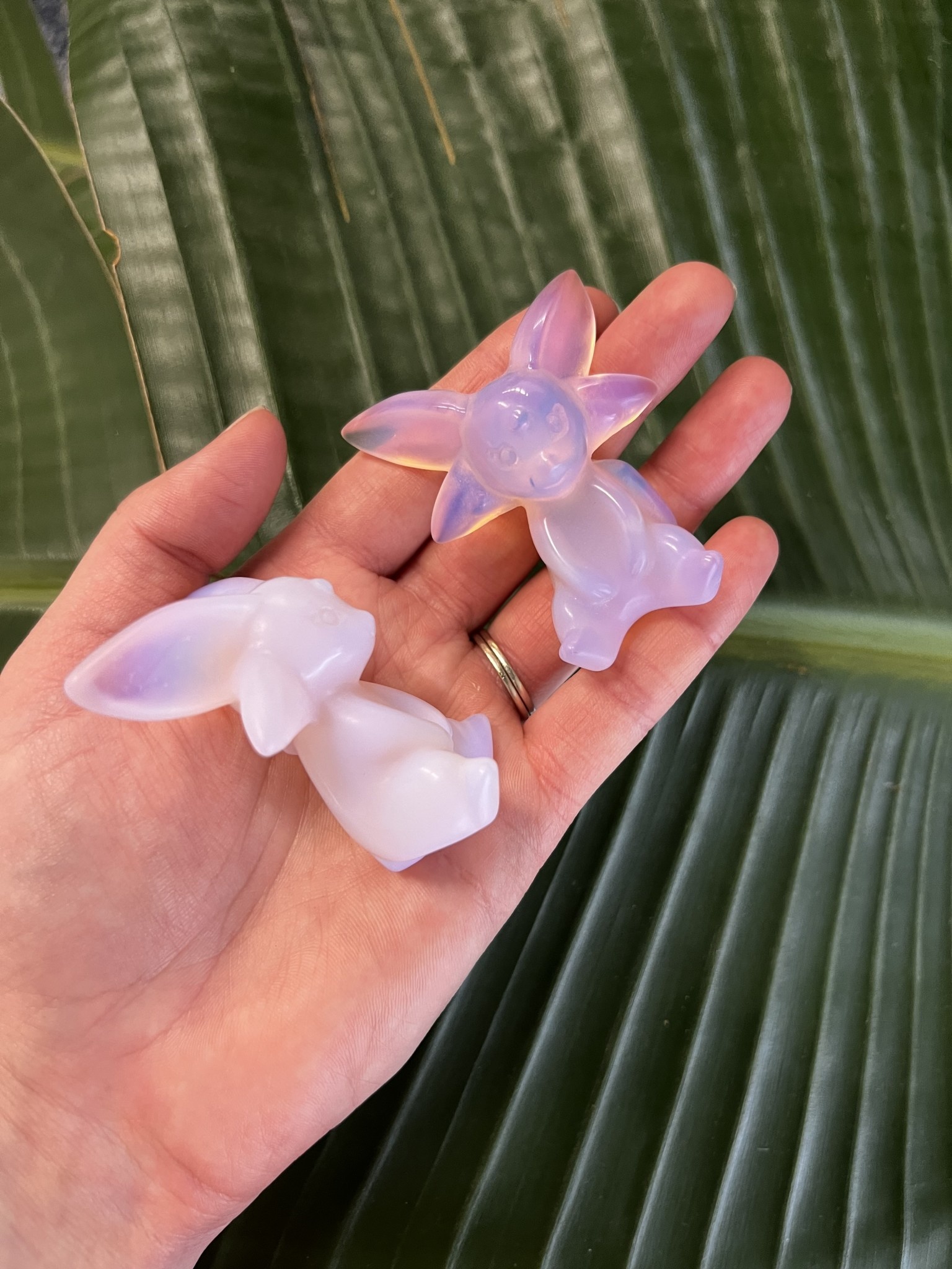 Pink Opalite Espeon Carving - The Raw Rock Shop Inc.