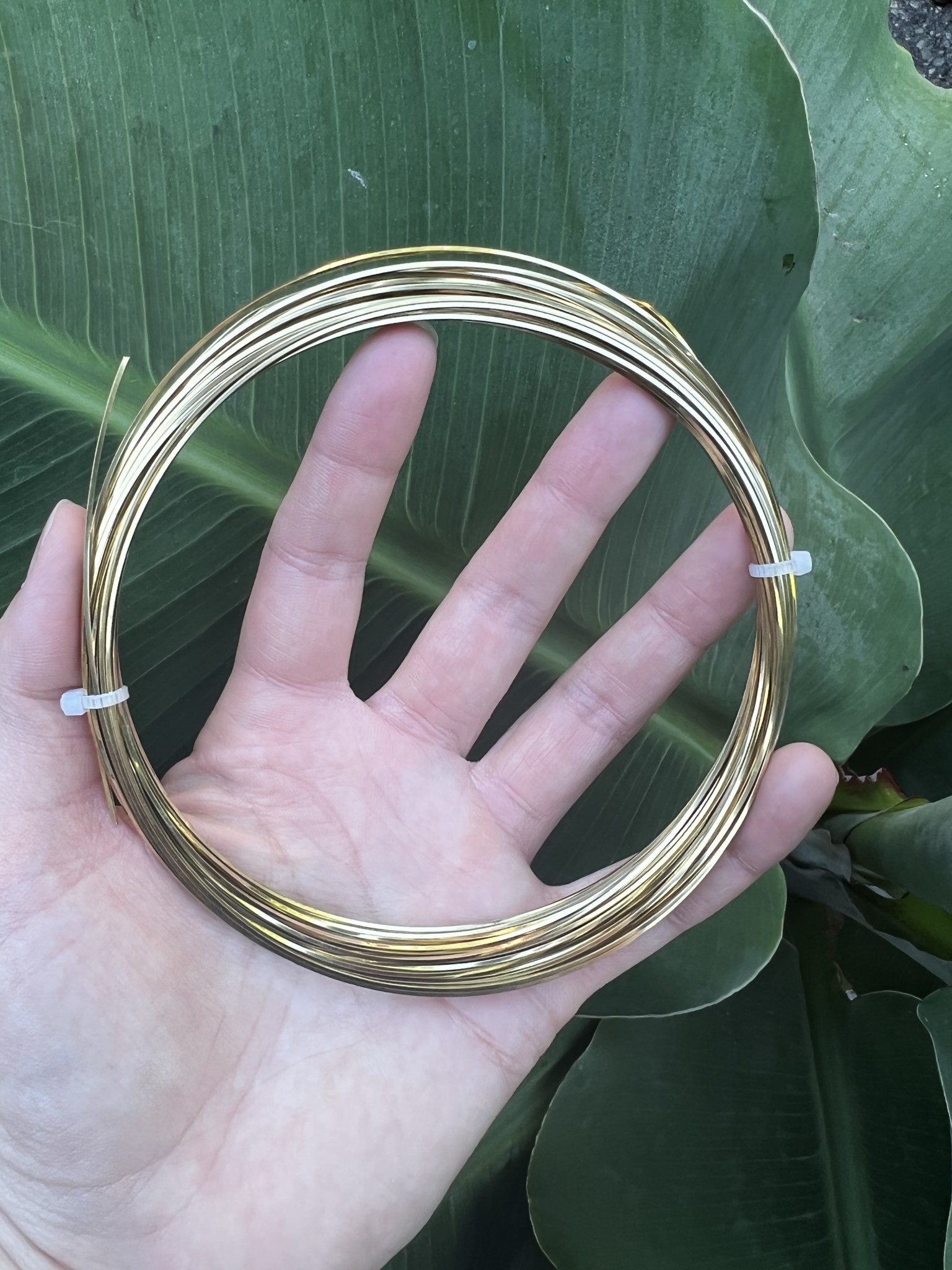 Brass, Square, Wrapping Wire 20Ga - 10MR Spool - The Raw Rock Shop Inc.