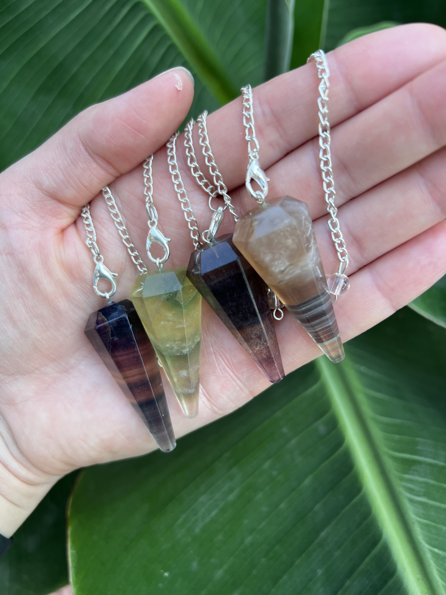 Rainbow Fluorite Pendulum - The Raw Rock Shop Inc.