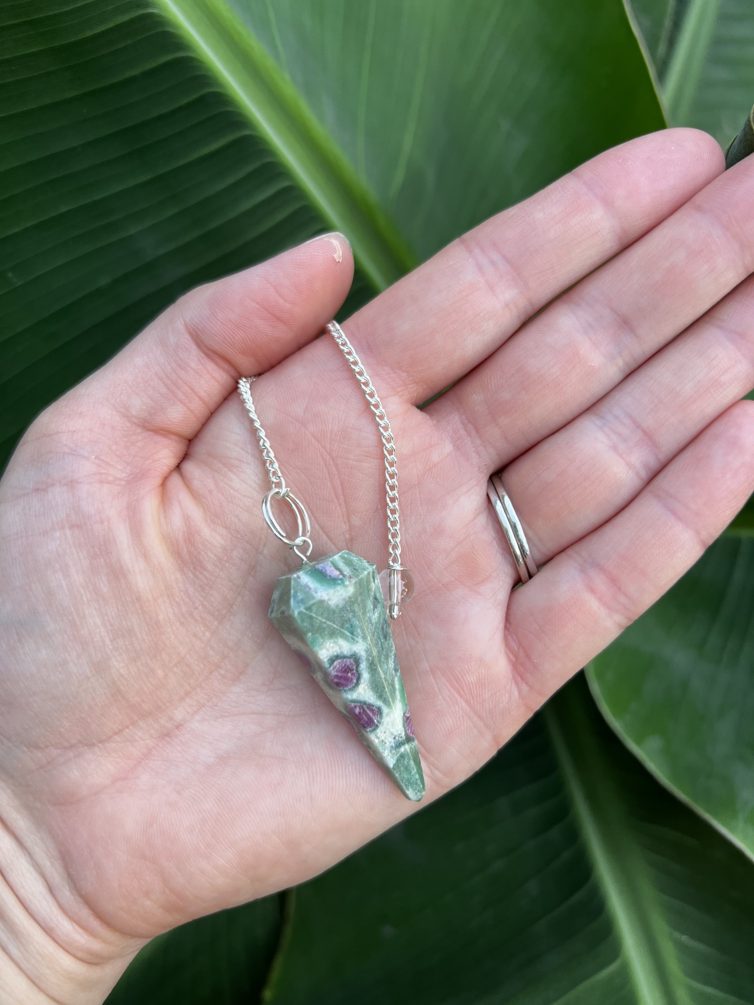 Ruby Fuchsite Pendulum - The Raw Rock Shop Inc.