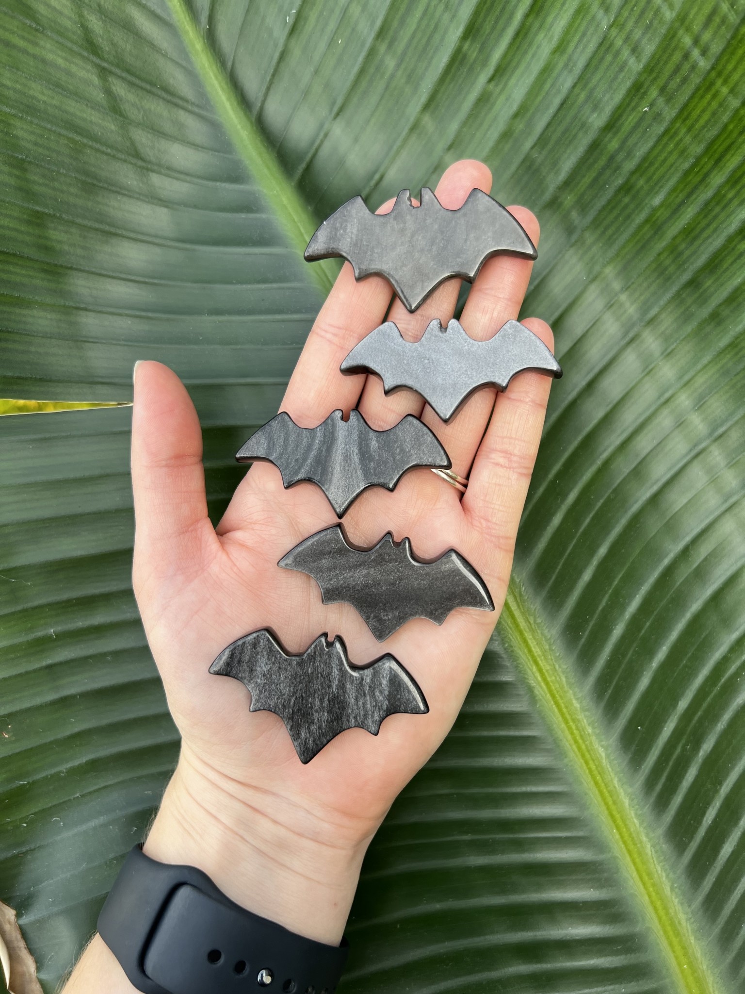 Silver Sheen Obsidian Bat Carving - The Raw Rock Shop Inc.