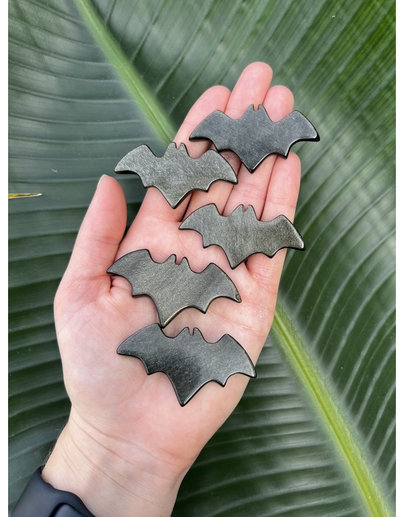 Gold Sheen Obsidian Bat Carving - The Raw Rock Shop Inc.