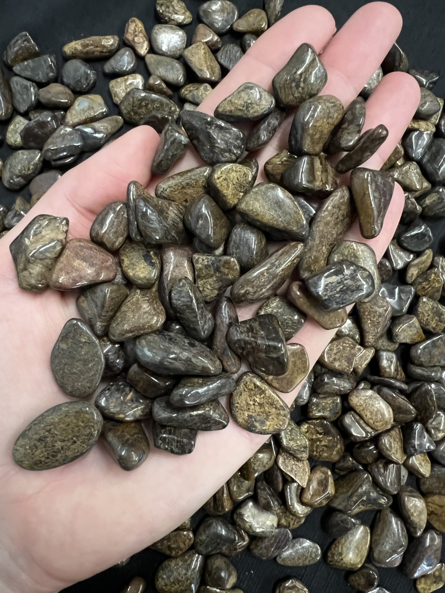 Bronzite Tumbled Stones, Grade A; 2 sizes available, purchase ...