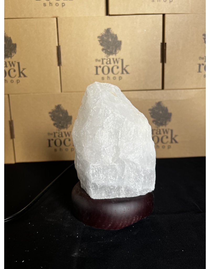 Milky Quartz Lamp, wooden base with Standard bulb/cord, #50, 1.68kg ...