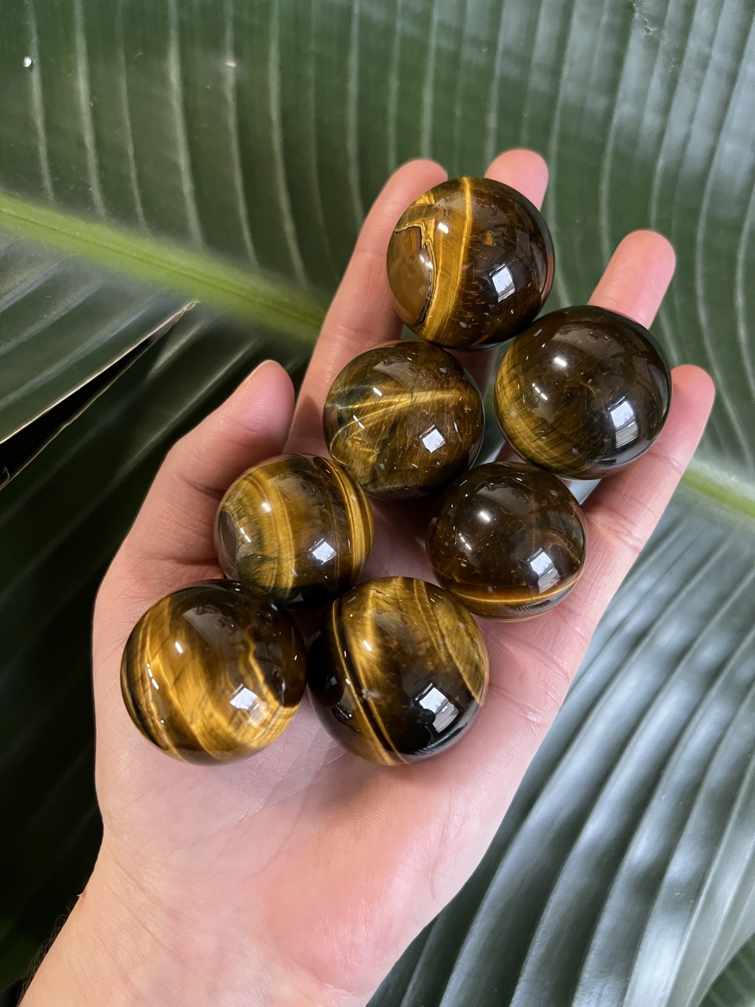 Tiger Eye Sphere, 30-34mm - The Raw Rock Shop Inc.