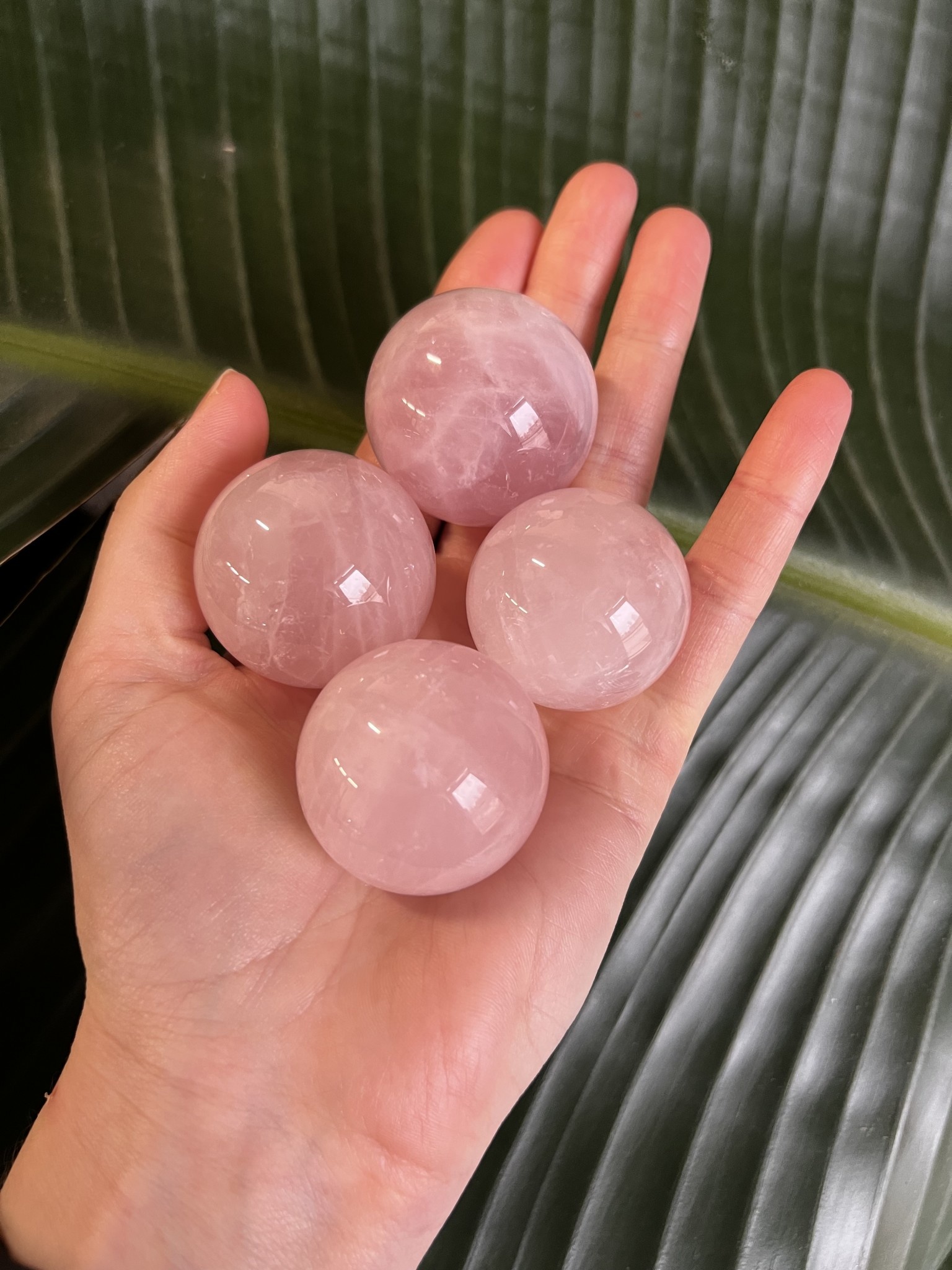 Rose Quartz Sphere, 35-39mm - The Raw Rock Shop Inc.