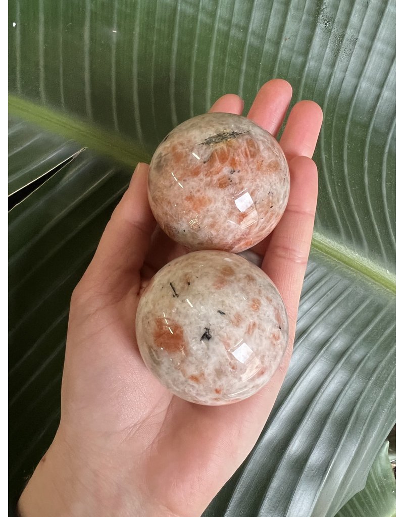 Indian Sunstone Sphere, 50-54mm - The Raw Rock Shop Inc.