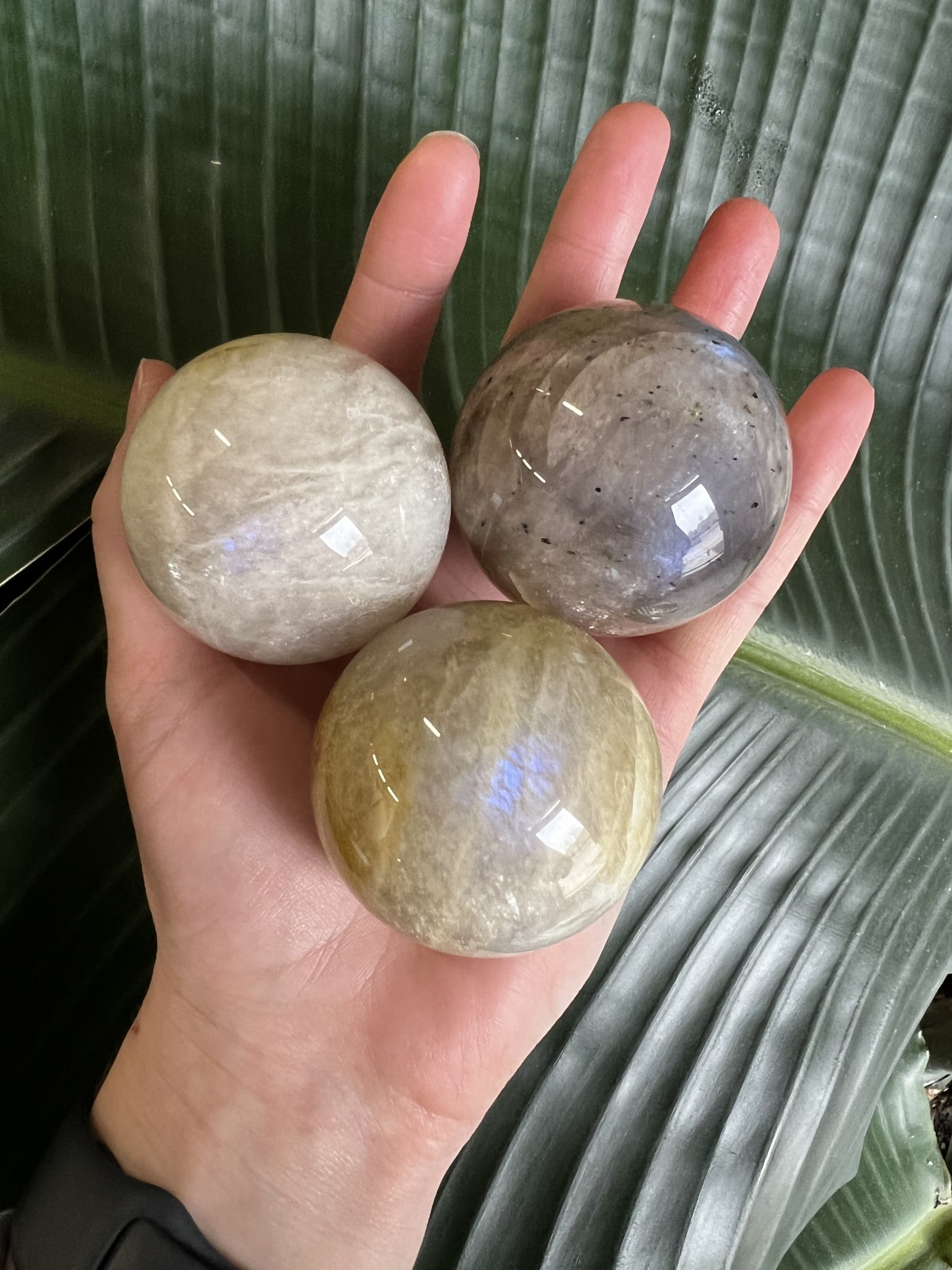 Garnierite, High Flash, Sphere, 50-54mm - The Raw Rock Shop Inc.