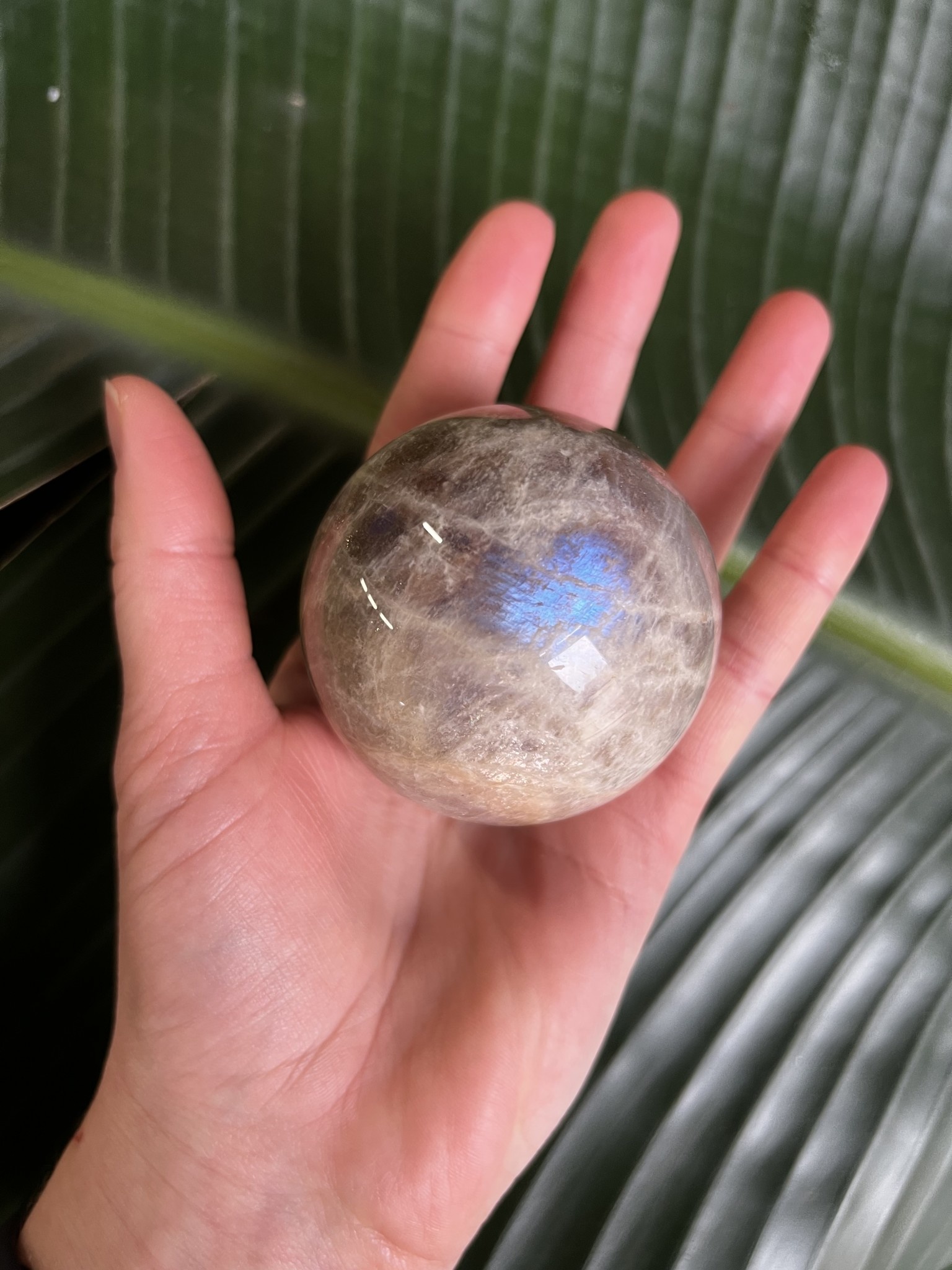 Garnierite, High Flash, Sphere, 60-64mm - The Raw Rock Shop Inc.