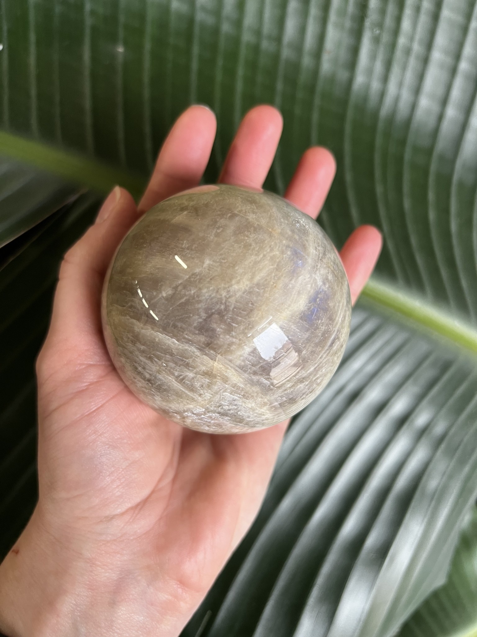 Garnierite, High Flash, Sphere, 70-74mm - The Raw Rock Shop Inc.