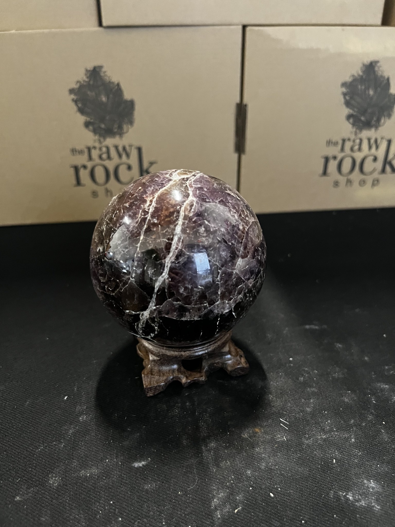 Super Seven Sphere #37, 98mm, 1158gr - The Raw Rock Shop Inc.