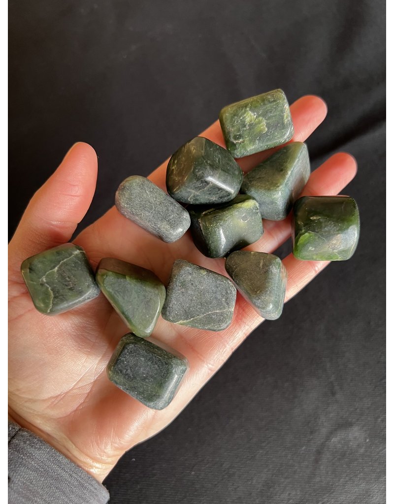 Nephrite Tumbled Stones, Size Medium, purchase individual or bulk - The ...