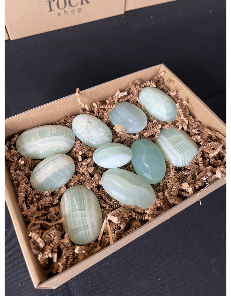 Pistachio Calcite Palms 1KG bulk lot - The Raw Rock Shop Inc.