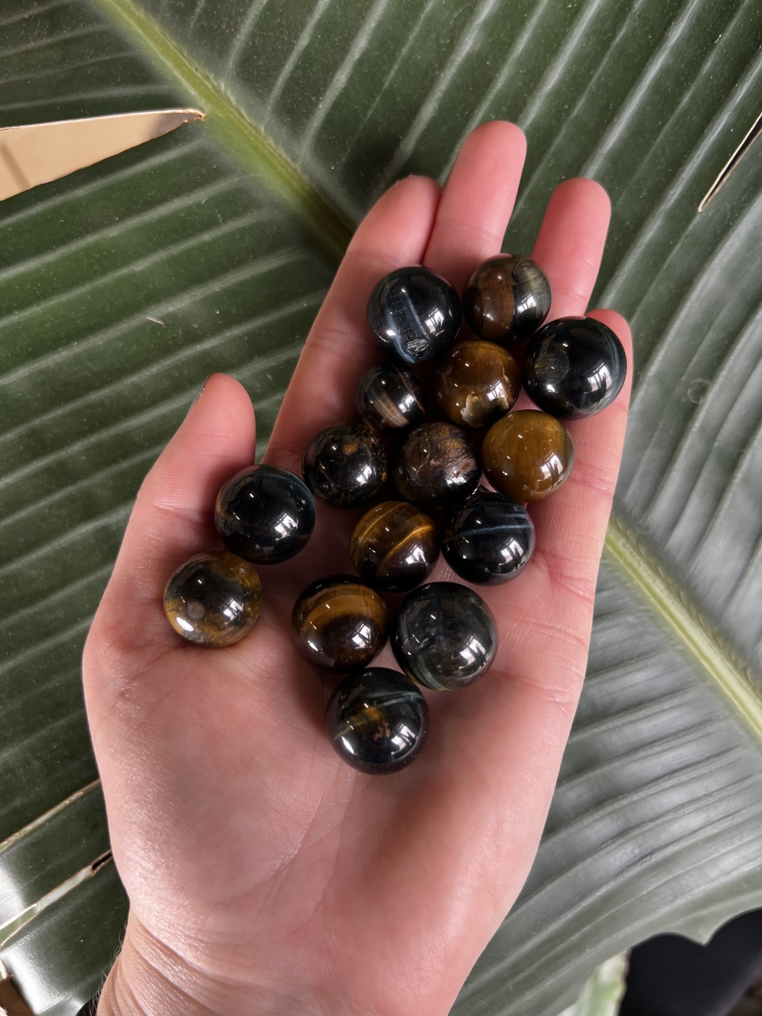 Mini Blue Tiger Eye Sphere, 1cm - The Raw Rock Shop Inc.