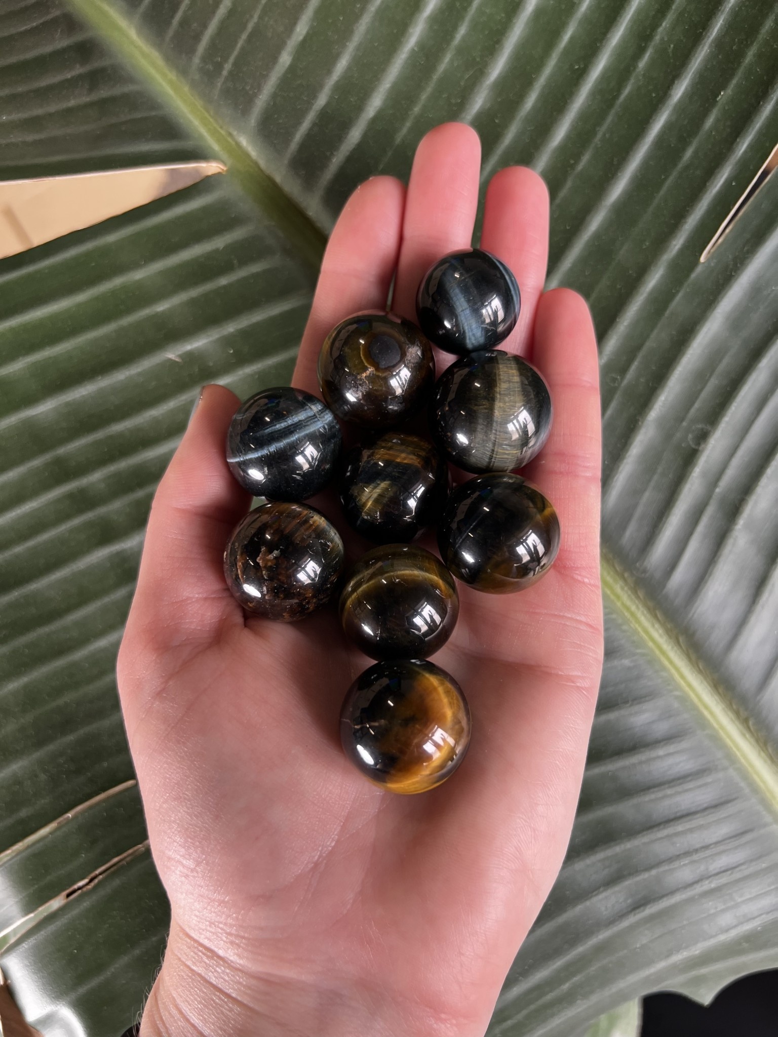 Mini Blue Tiger Eye Sphere, 2-2.4cm - The Raw Rock Shop Inc.