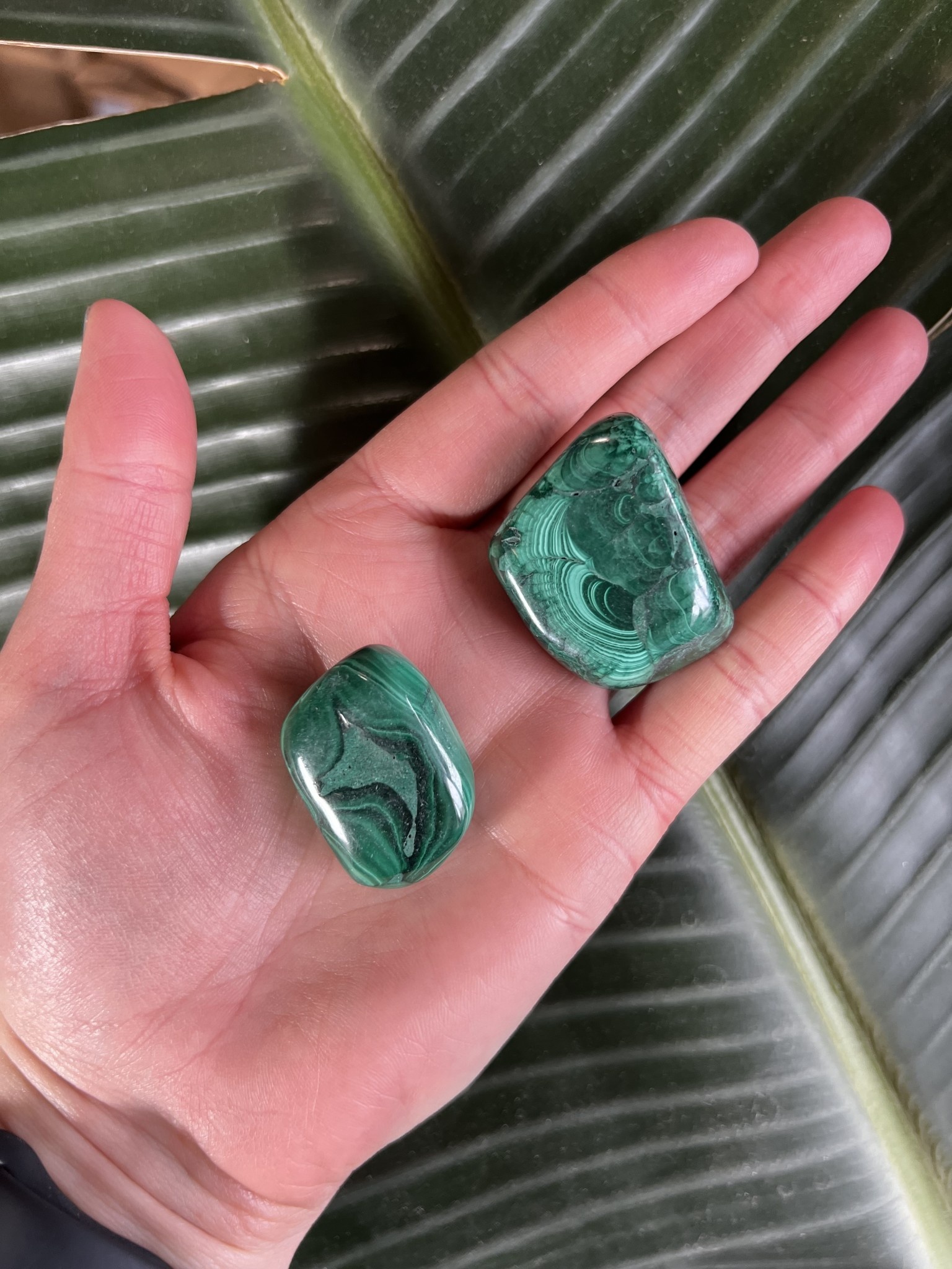 Malachite Tumbled Stones, 2 sizes available, purchase individual or ...