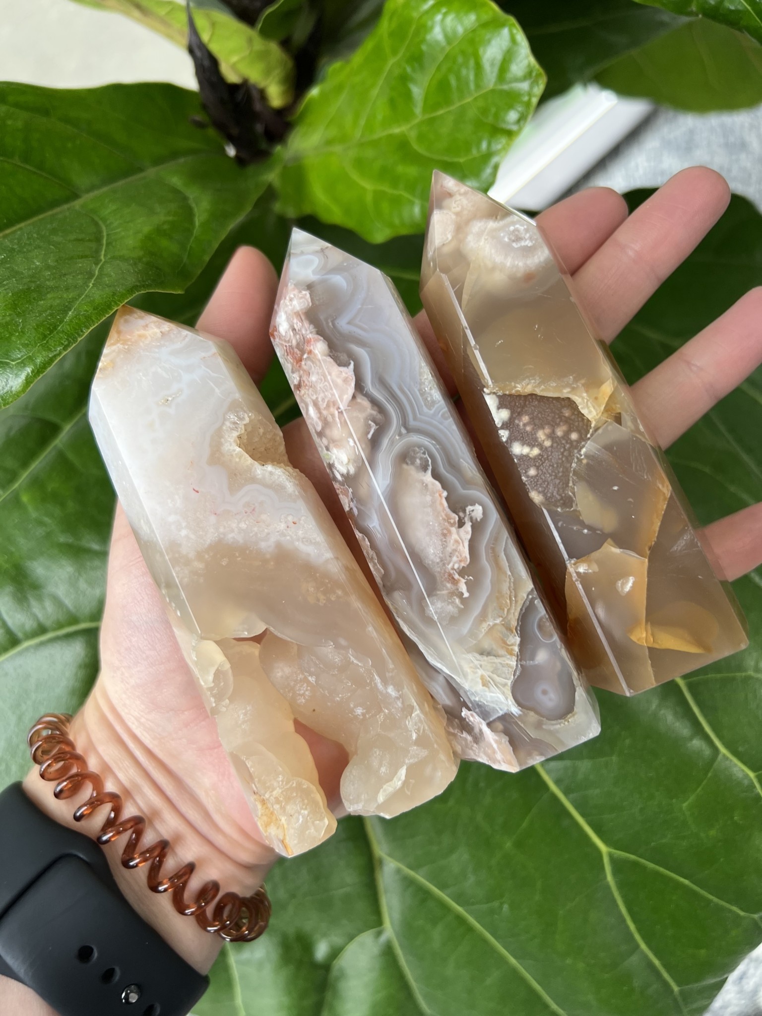 Flower Agate, 6-sided, Point Size Jumbo-Plus [175-199gr] - The Raw Rock ...