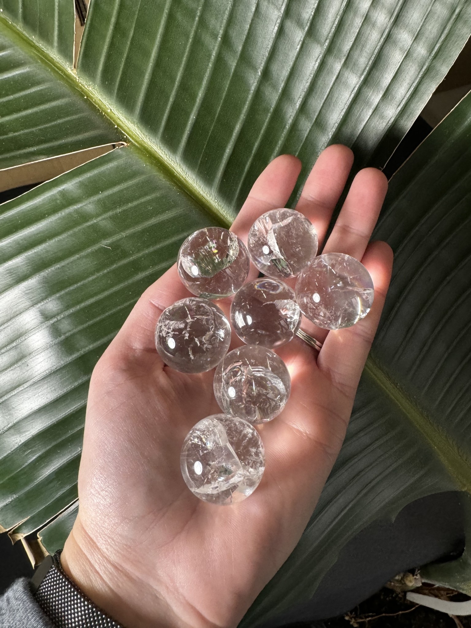 Mini Clear Quartz Sphere, 2.5-3cm - The Raw Rock Shop Inc.