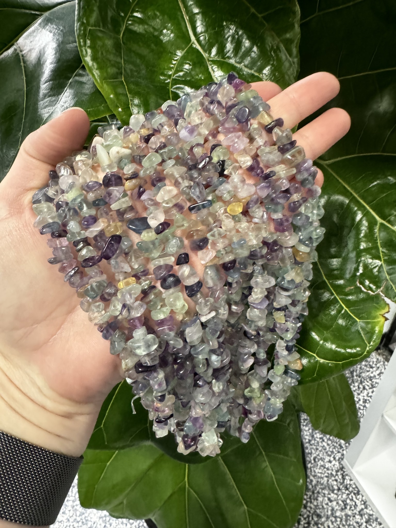 Fluorite Chip Beads Polished 33" Strand - The Raw Rock Shop Inc.