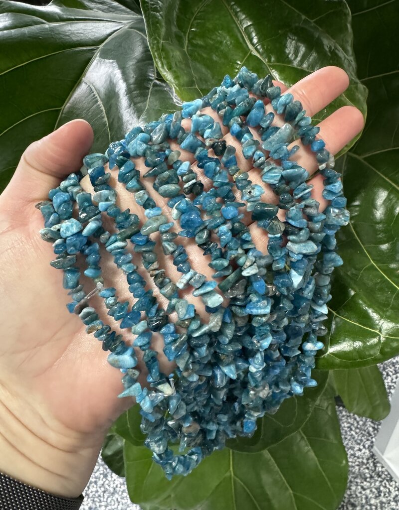Apatite Chip Beads Polished 33" Strand - The Raw Rock Shop Inc.