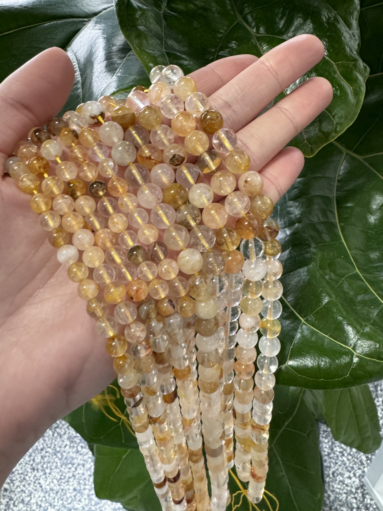 Golden Healer Beads Polished 15" Strand 6mm 8mm - The Raw Rock Shop Inc.