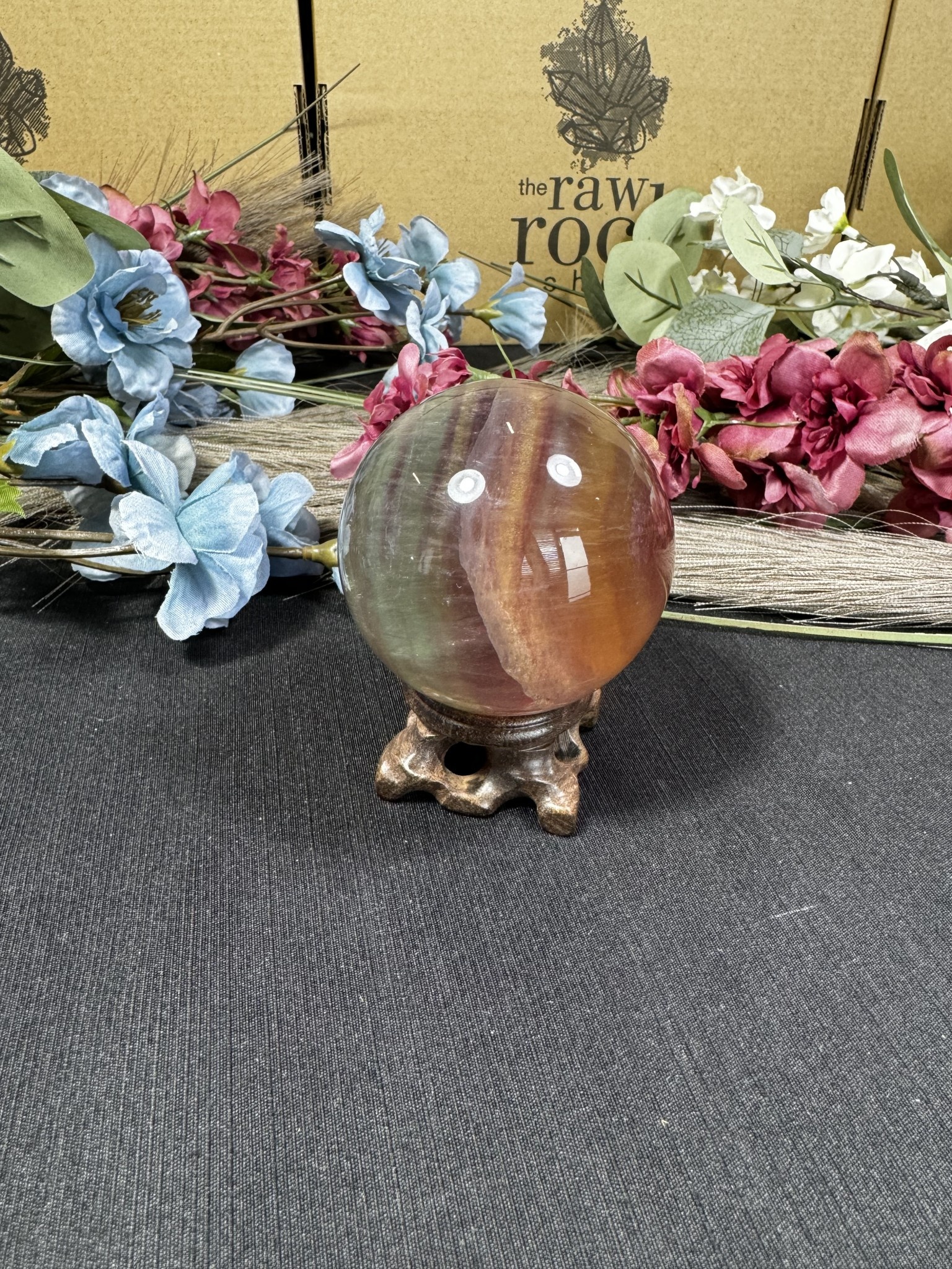 Candy Fluorite Sphere, 60-64mm - The Raw Rock Shop Inc.