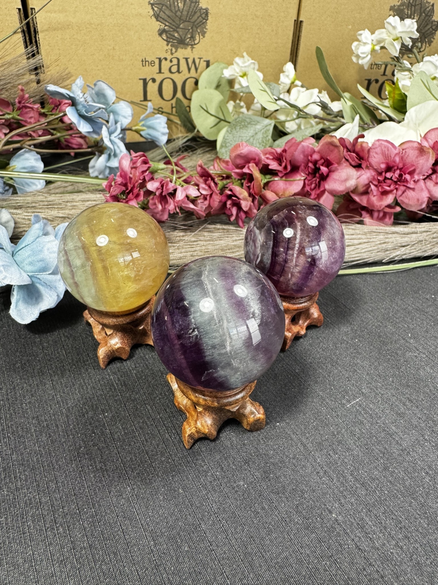 Candy Fluorite Sphere, 40-44mm - The Raw Rock Shop Inc.