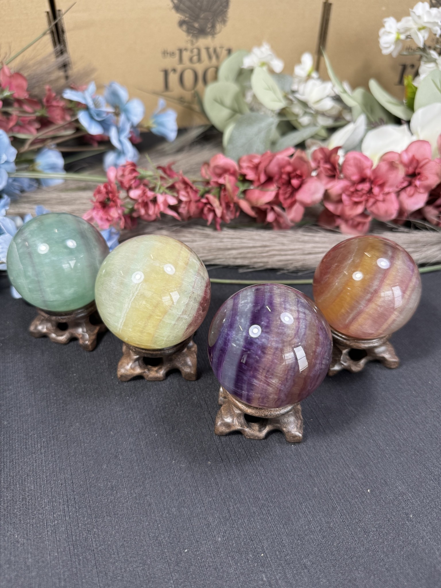 Candy Fluorite Sphere, 50-54mm - The Raw Rock Shop Inc.