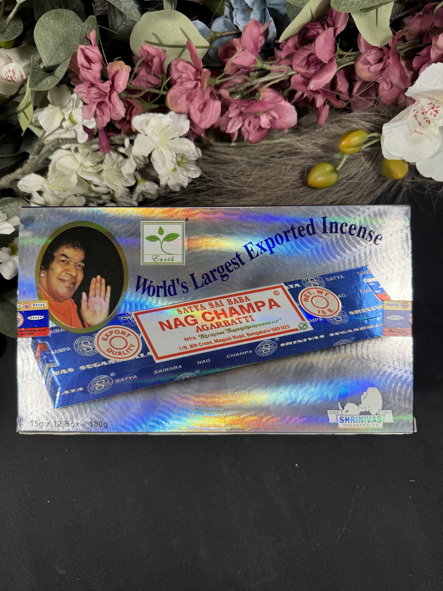 Blue Nag Champa Satya Incense Sticks - 12 boxes of 15gr pack - The Raw Rock Shop Inc.