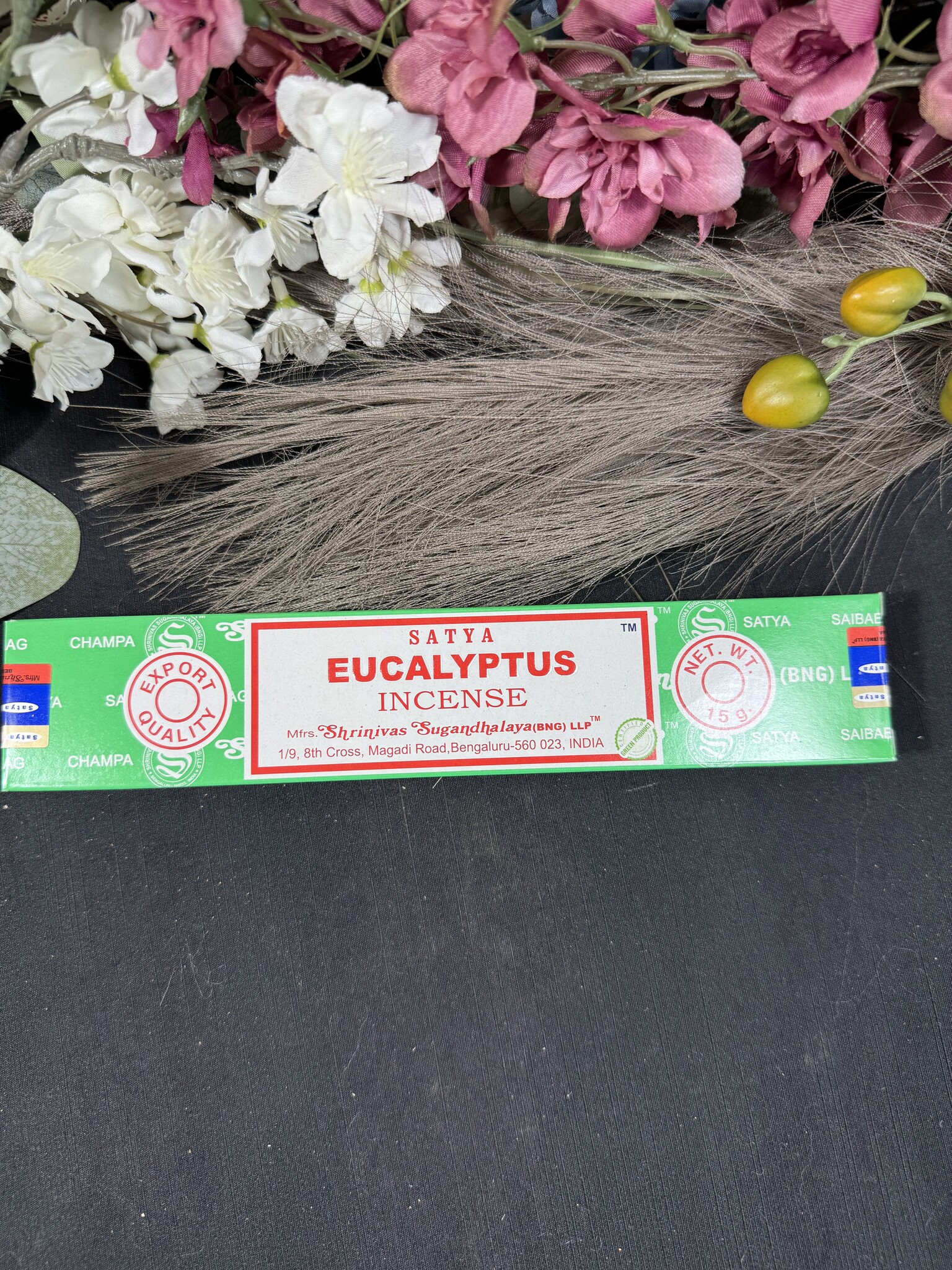 Eucalyptus Satya Incense Sticks - 15gr pack - The Raw Rock Shop Inc.