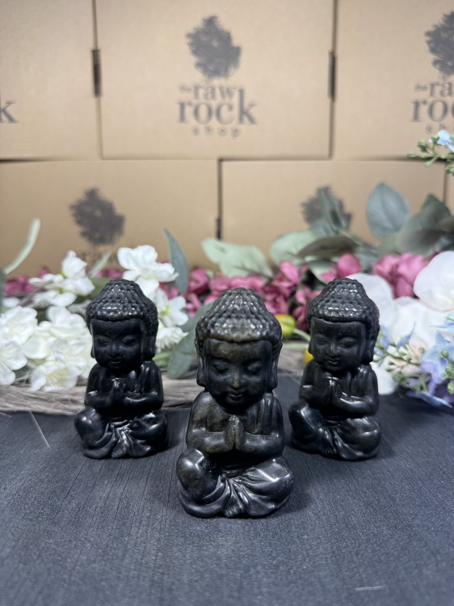 Gold Sheen Obsidian Buddha - The Raw Rock Shop Inc.