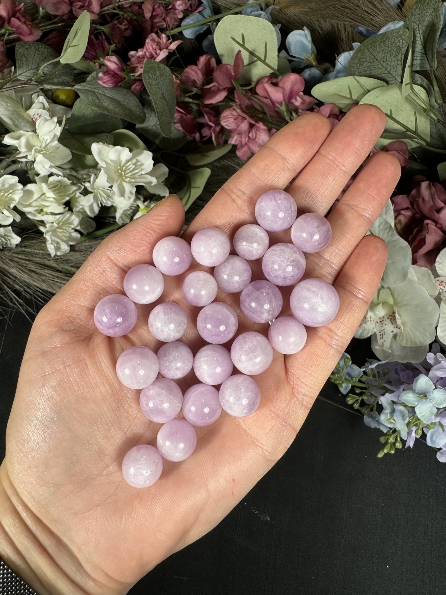 Mini Kunzite Sphere, 1cm - The Raw Rock Shop Inc.