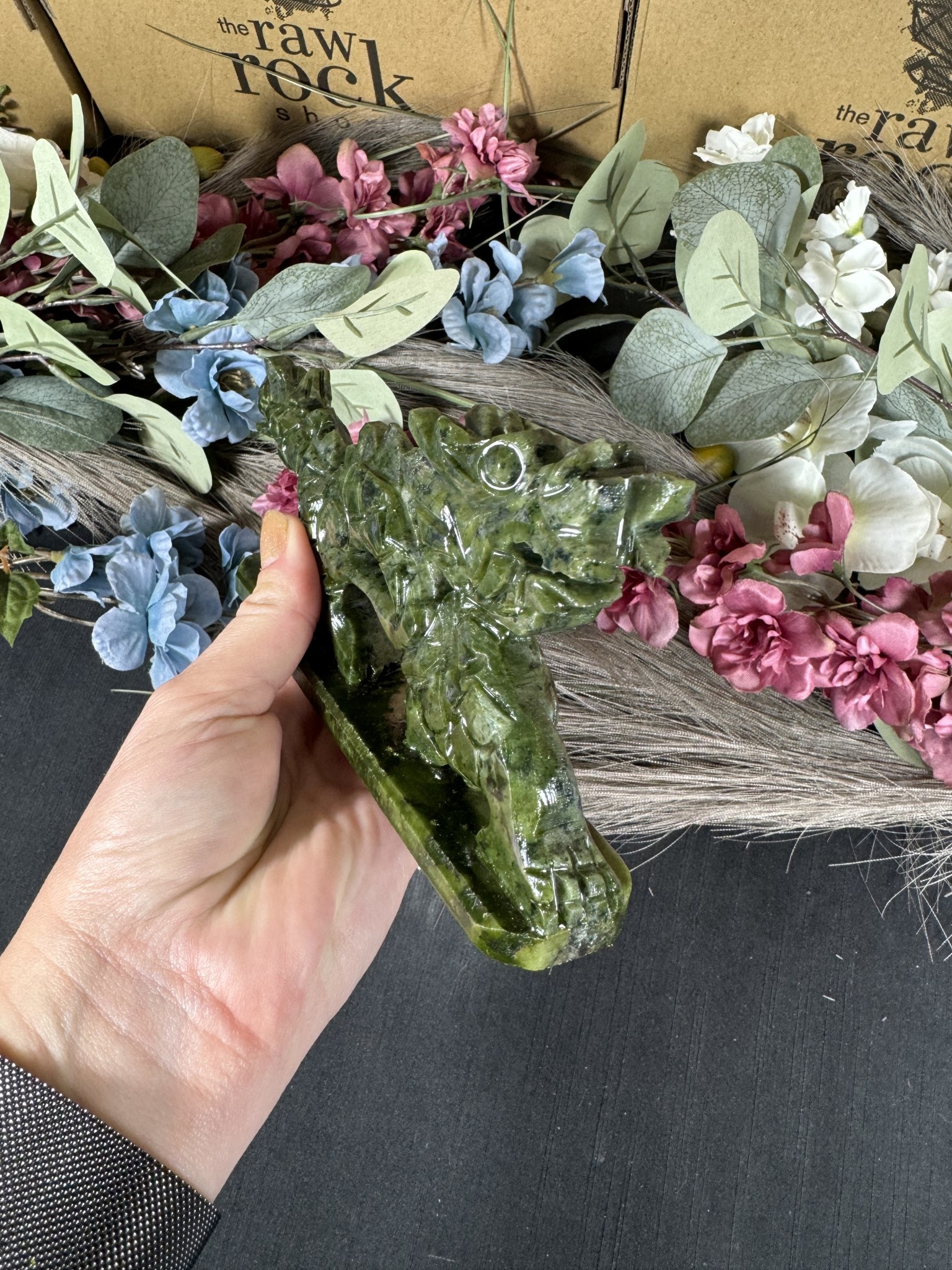 Green Jade Dragon - The Raw Rock Shop Inc.