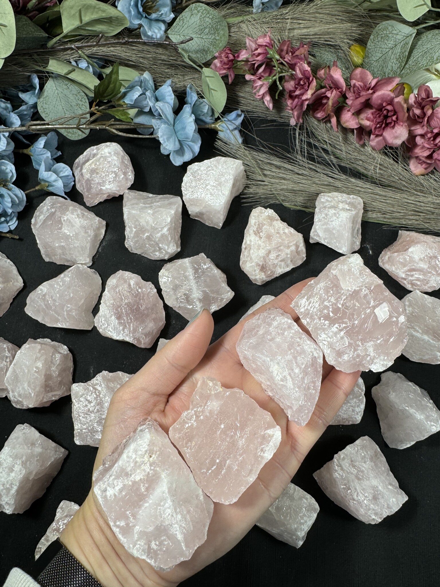 Rough Rose Quartz Size Small 500gr Bulk Pack - The Raw Rock Shop Inc.