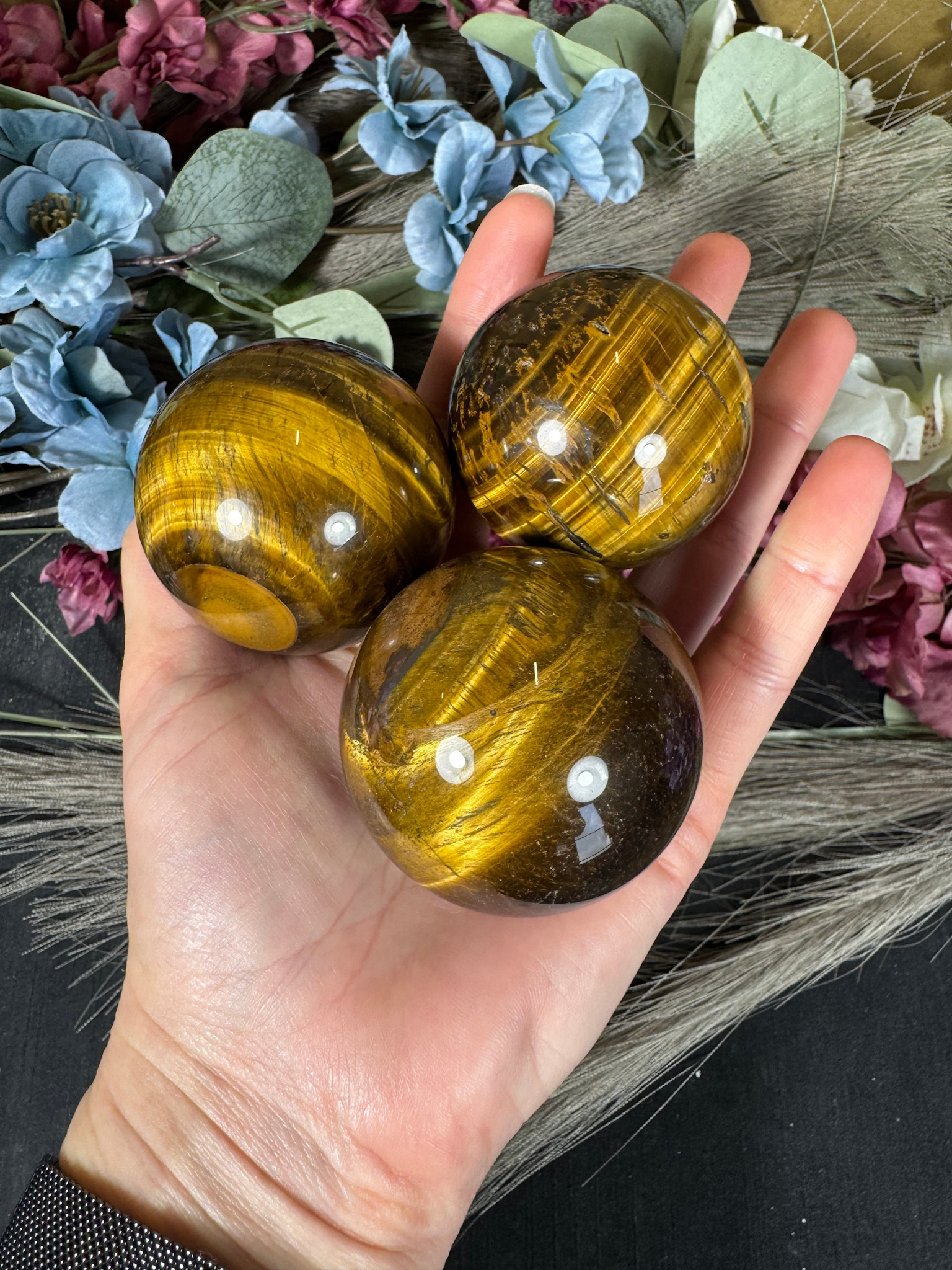 Tiger Eye Sphere, 50-54mm - The Raw Rock Shop Inc.