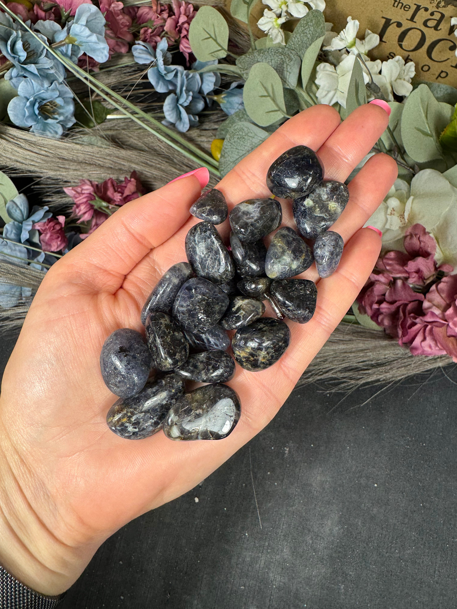 Iolite Tumbled Stones, Polished; 1 size available, purchase individual ...