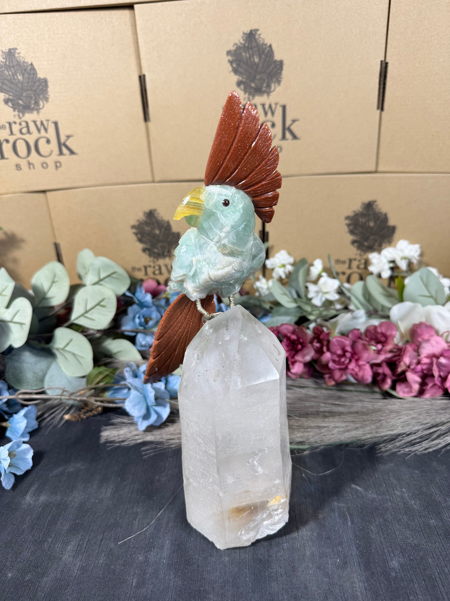 Gemstone Parrot #76, 1706gr - The Raw Rock Shop Inc.