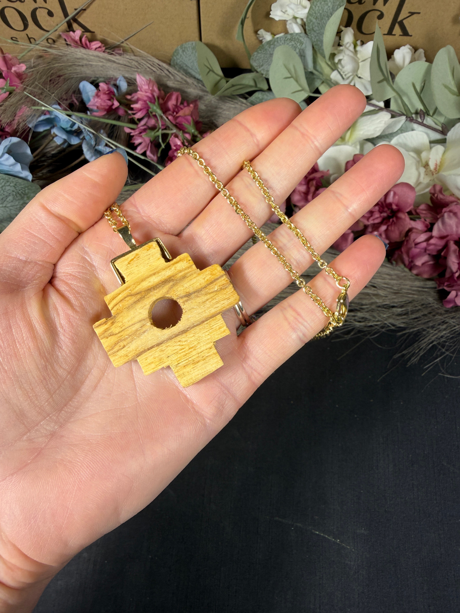 Palo Santo Carved Necklace - The Raw Rock Shop Inc.