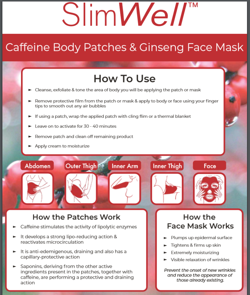 RED FIT PATCH RED LIGHT REDFIT WRAP SLIMWELL PATCHES - Caffeine Abdomen ...