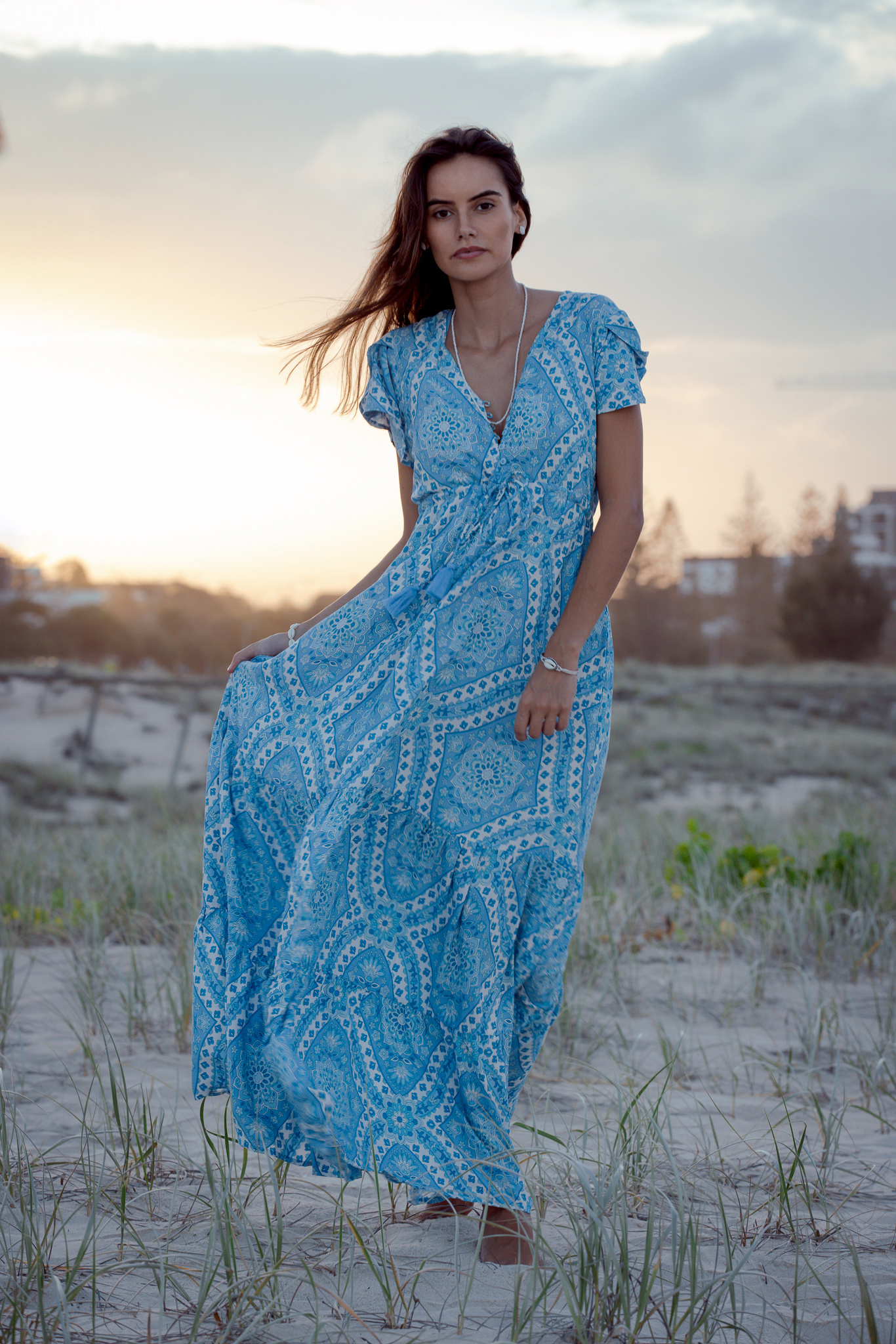 DRESS HS406P132 SIA MAXI BONDI - Naked Gypsy