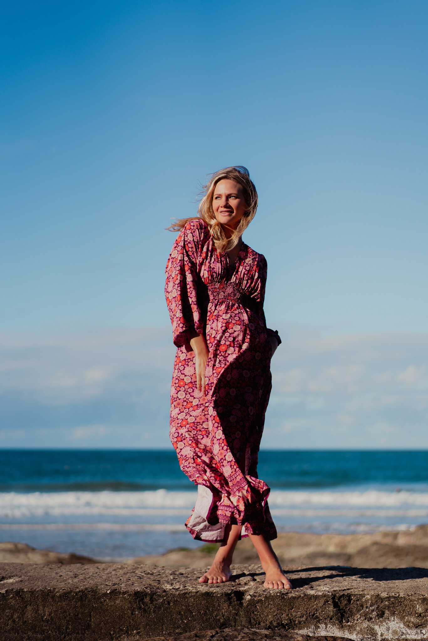 DRESS HS340P124 ARIEL MAXI MALBEC - Naked Gypsy
