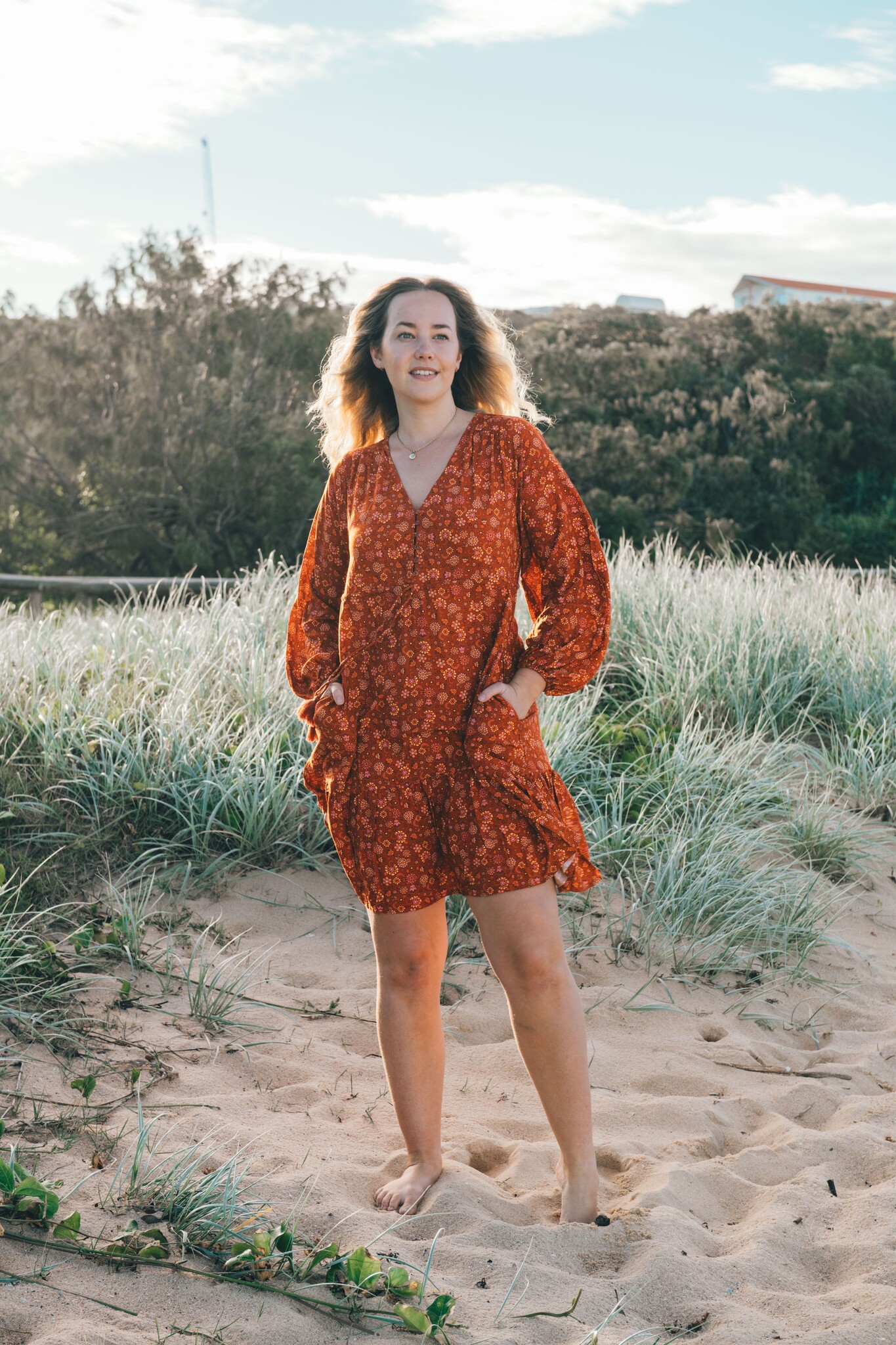 DRESS HS412P126 HARPER MINI SAVANNA - Naked Gypsy