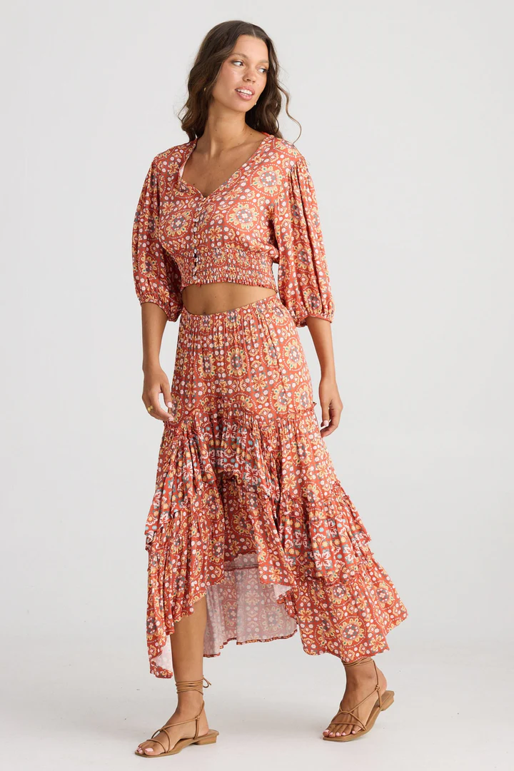 SKIRT TA242026 SASSY MEDINA SPICE - Naked Gypsy