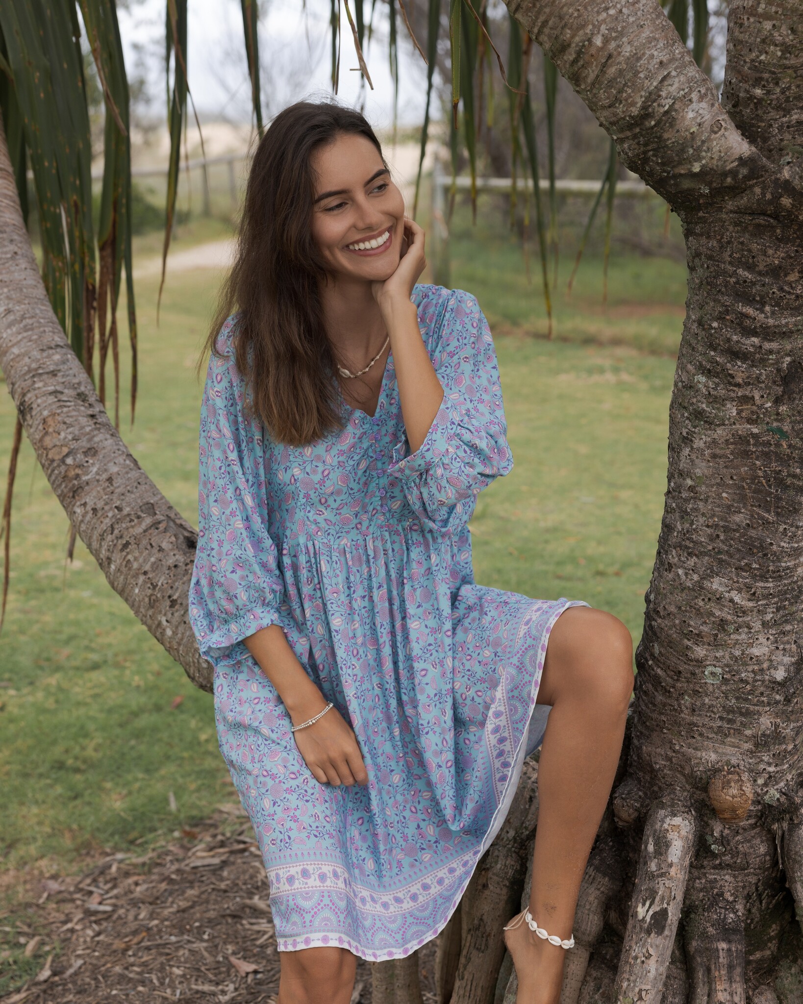 DRESS HS410P163 MAGGIE MINI SERENITY - Naked Gypsy