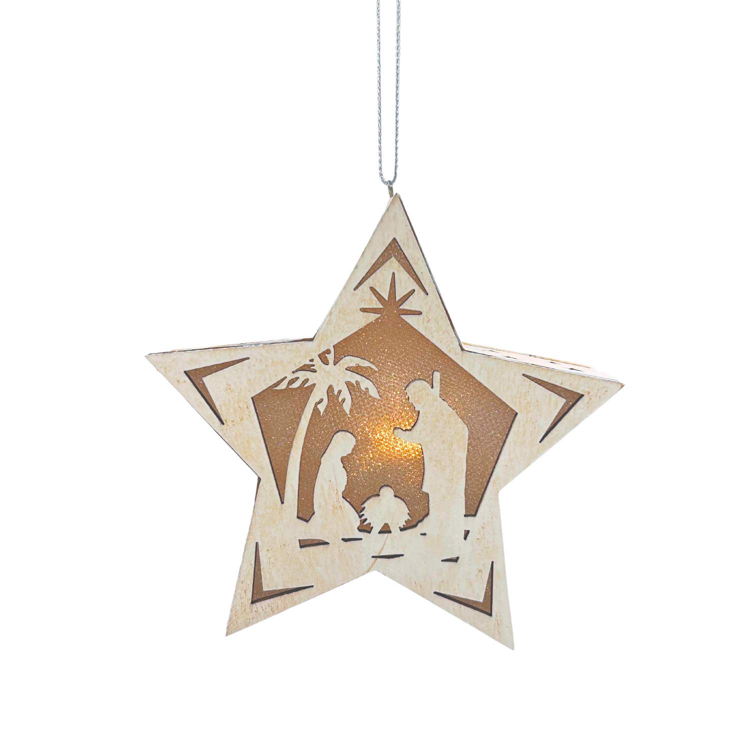 Lit Star Nativity Ornament - The Joy Store