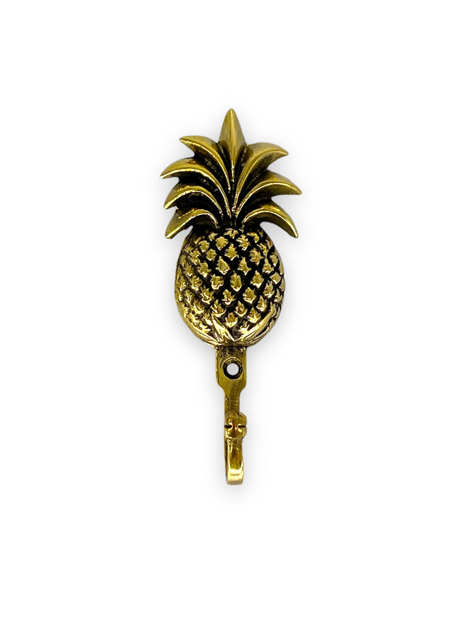 Brass Pineapple Hook Gold - Maka Imports