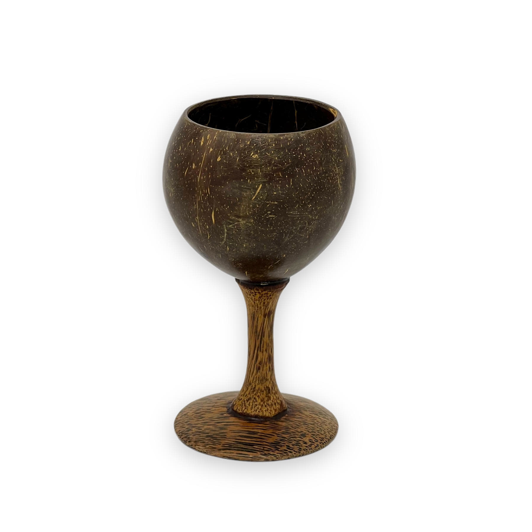 Hand Carved Coconut Shell Wine Glass - Maka Imports
