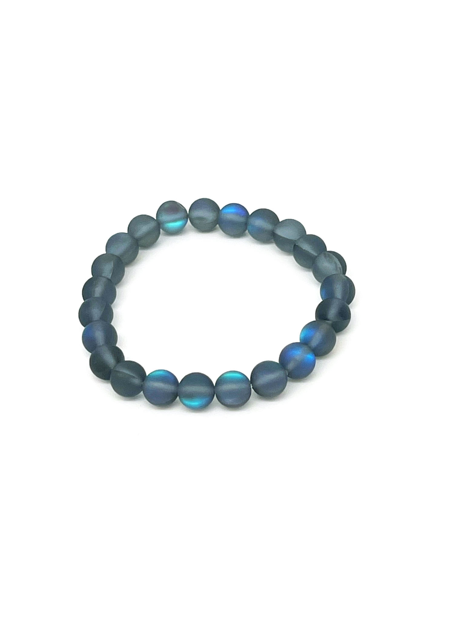Moonlight Crystal Stretch Bracelet Grey - Maka Imports